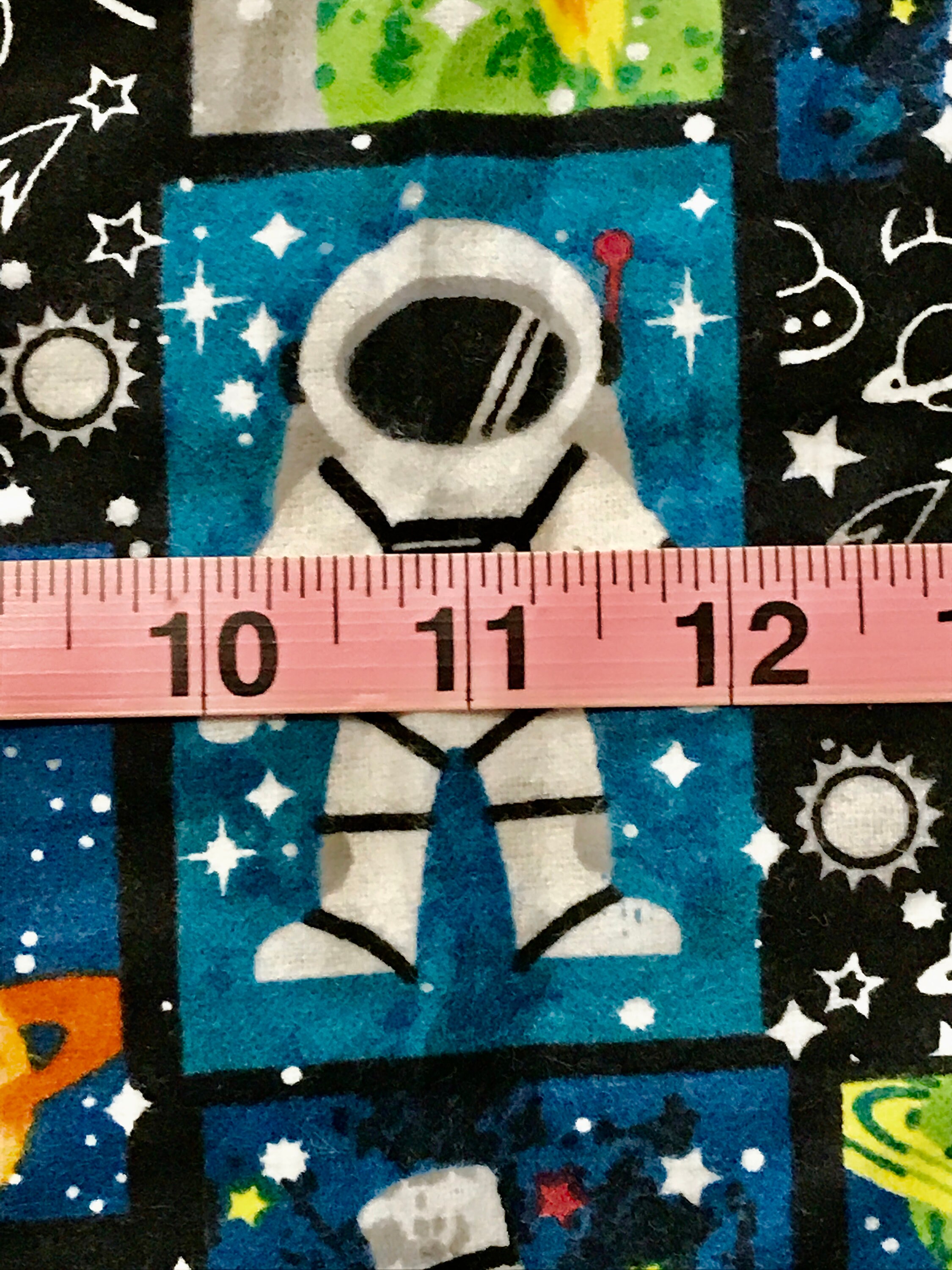 Patchwork Astronaut Super Snuggle Flannel Fabric/Flannel | Etsy