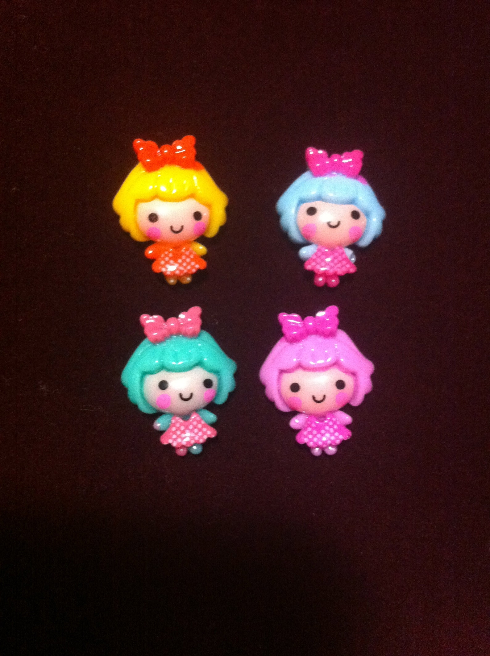 Chatty Girls Cabochon Resin Flat Back Beads Kawaii - Etsy