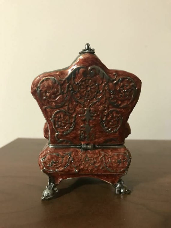 Victorian Style Miniature Chair Jewelry Box tray/Jewe… - Gem
