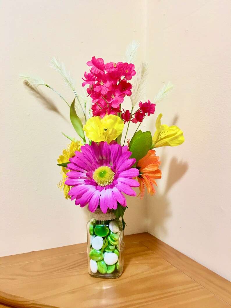 Spring Silk Floral Arrangement Centerpiece/artificial Flower - Etsy