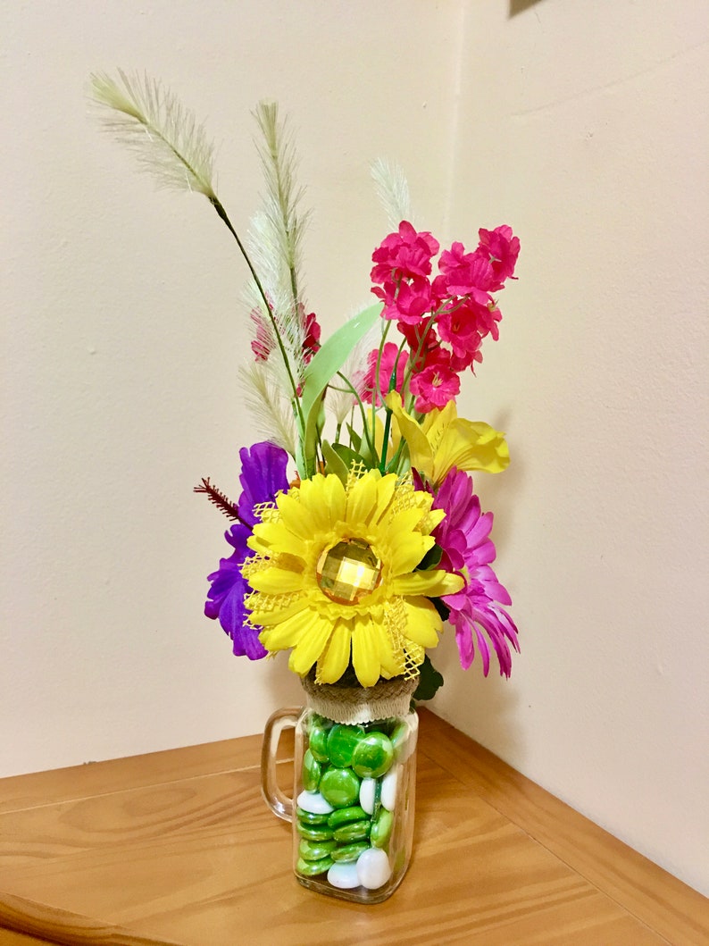 Spring Silk Floral Arrangement Centerpiece/artificial Flower - Etsy