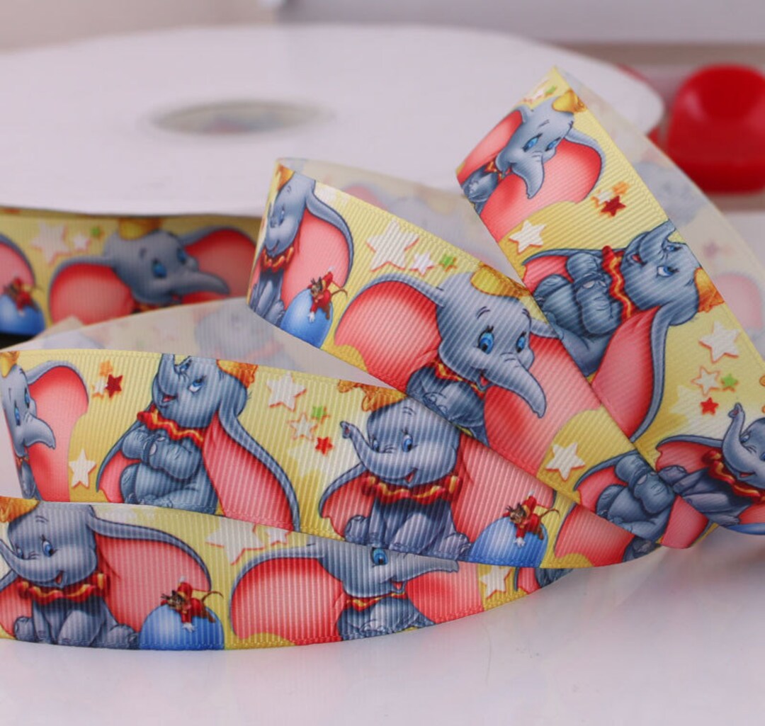 Cute Jumbo Elephant Printed Grosgrain Ribbon/flying Baby Elephant (25 ...