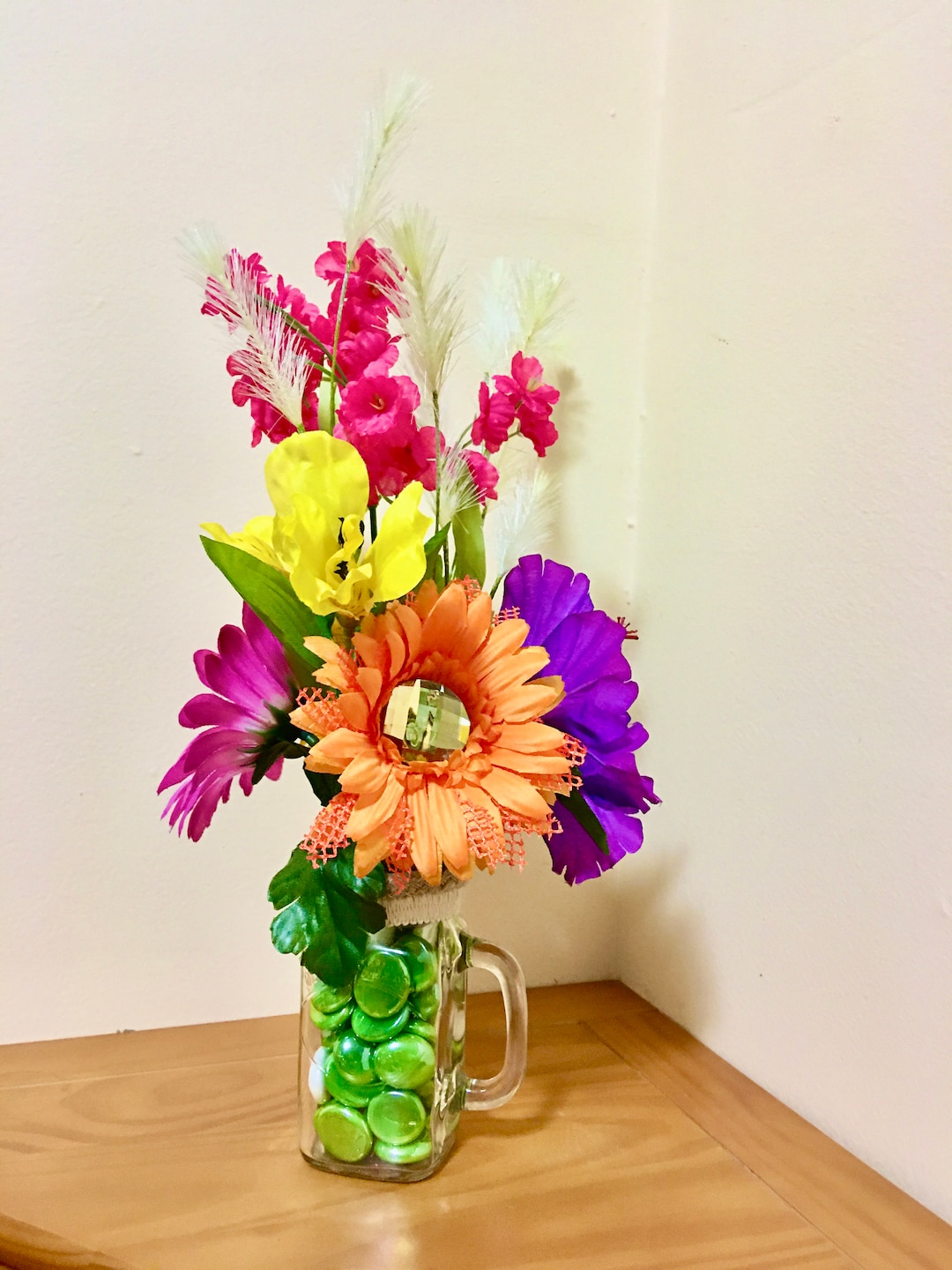 Spring Silk Floral Arrangement Centerpiece/artificial Flower ...