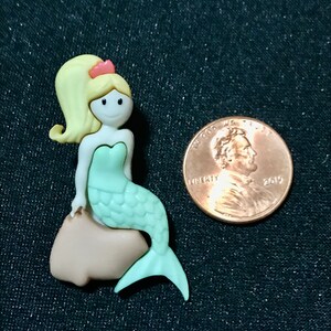 Splish Splash Mermaid Dolphin Buttons Dress It up Embellishment Novelty ...