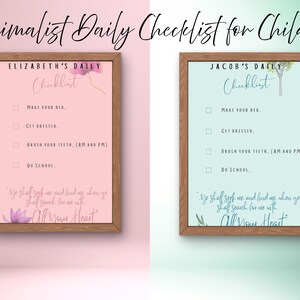 Editable Kids Daily Checklist: Printable Responsibility Chart (digital ...