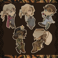 Identity V Hunter Phone Charms | Idv 2” Double-sided Glitter Epoxy Mini ...