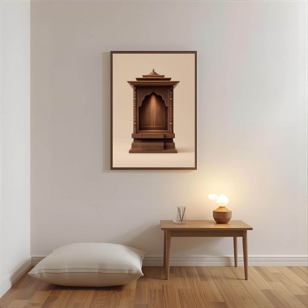 Pooja Mandir Poster | Printed & Delivered Hindu Prayer Room Wall Art ...