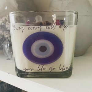 Evil Eye Candle, Protection Candle, Crystal Candle, Ritual Candle ...