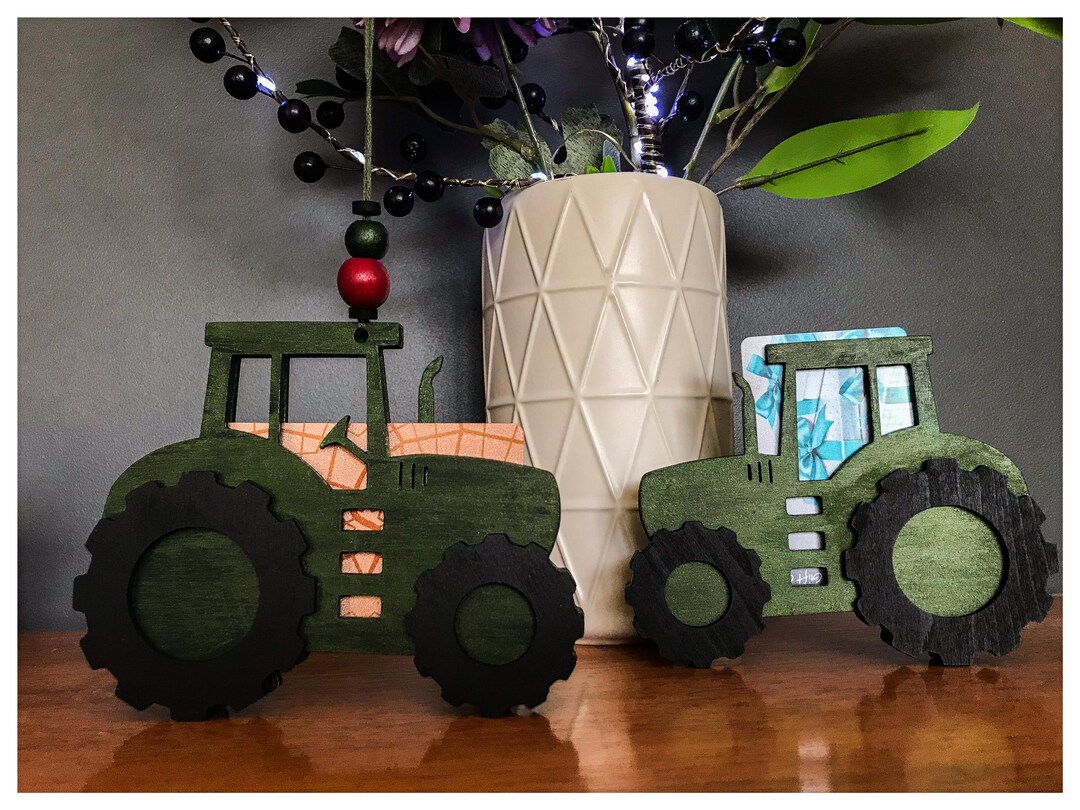 Tractor Gift Card Hanging Ornament SVG FILE - Laser Ready and Tested - Etsy