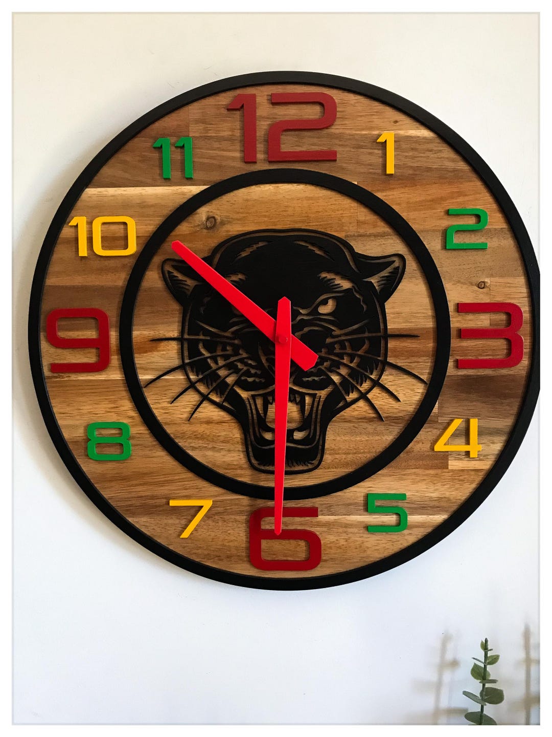 Panther Clock SVG FILE ONLY Single Line Laser Ready - Etsy