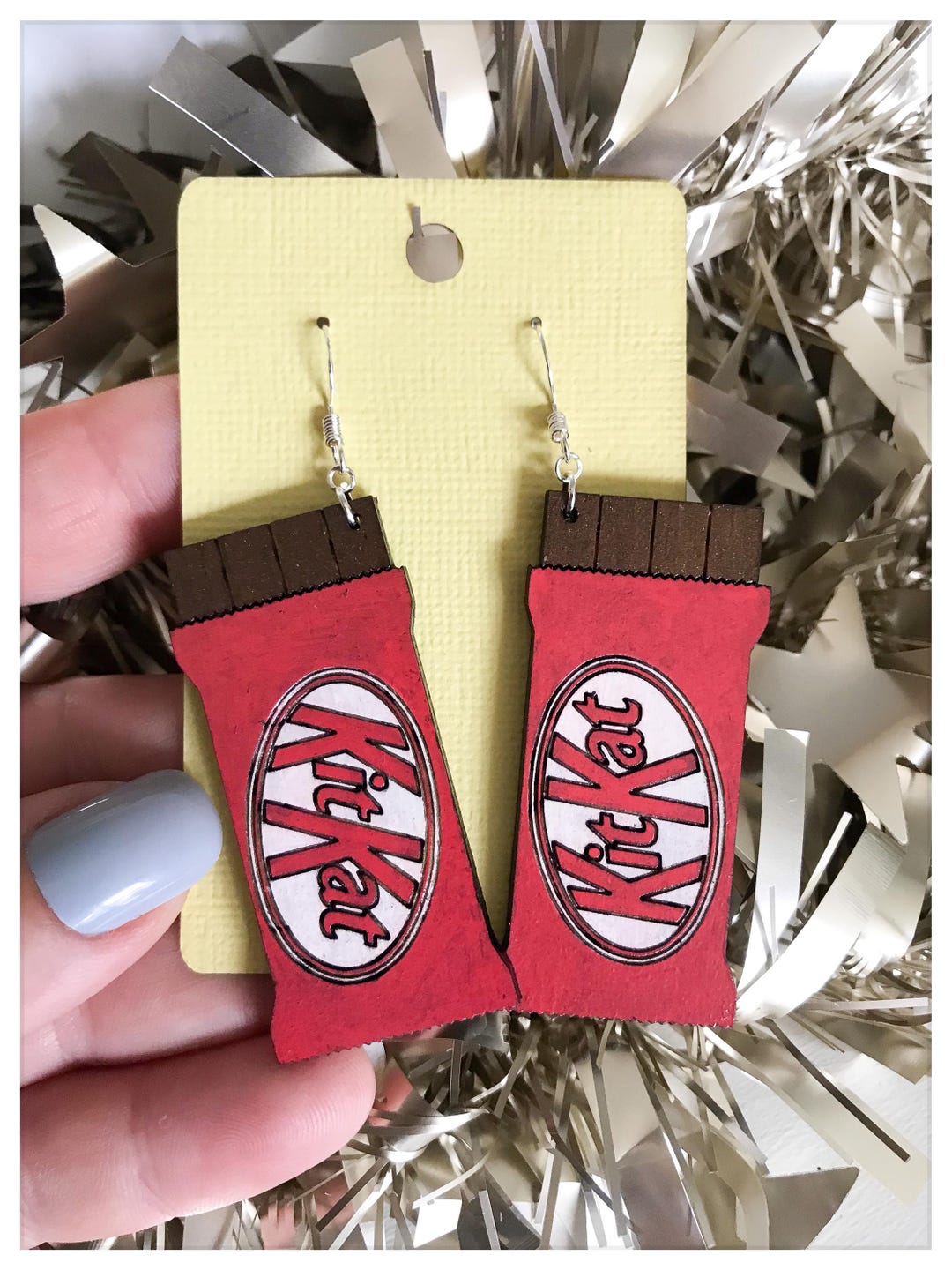 Single Line Kit Kat Inspired Earrings SVG File - Laser Ready and Tested ...