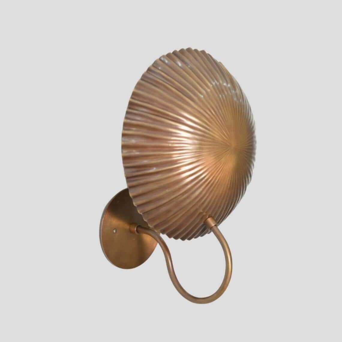 Mid Century Brass Wall Sconce, Vintage Metal Wall Light, Retro Ribbed ...
