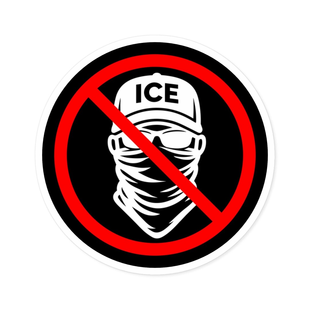 No ICE Logo Vinyl Sticker | Anti ICE Decal, Indoor/outdoor - Etsy