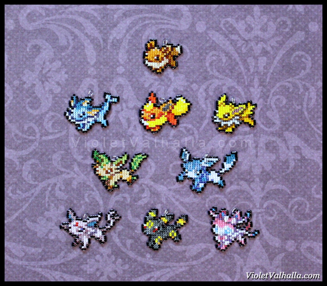 Eevee Evolution Sprites Pokemon Charms / Pins - Etsy