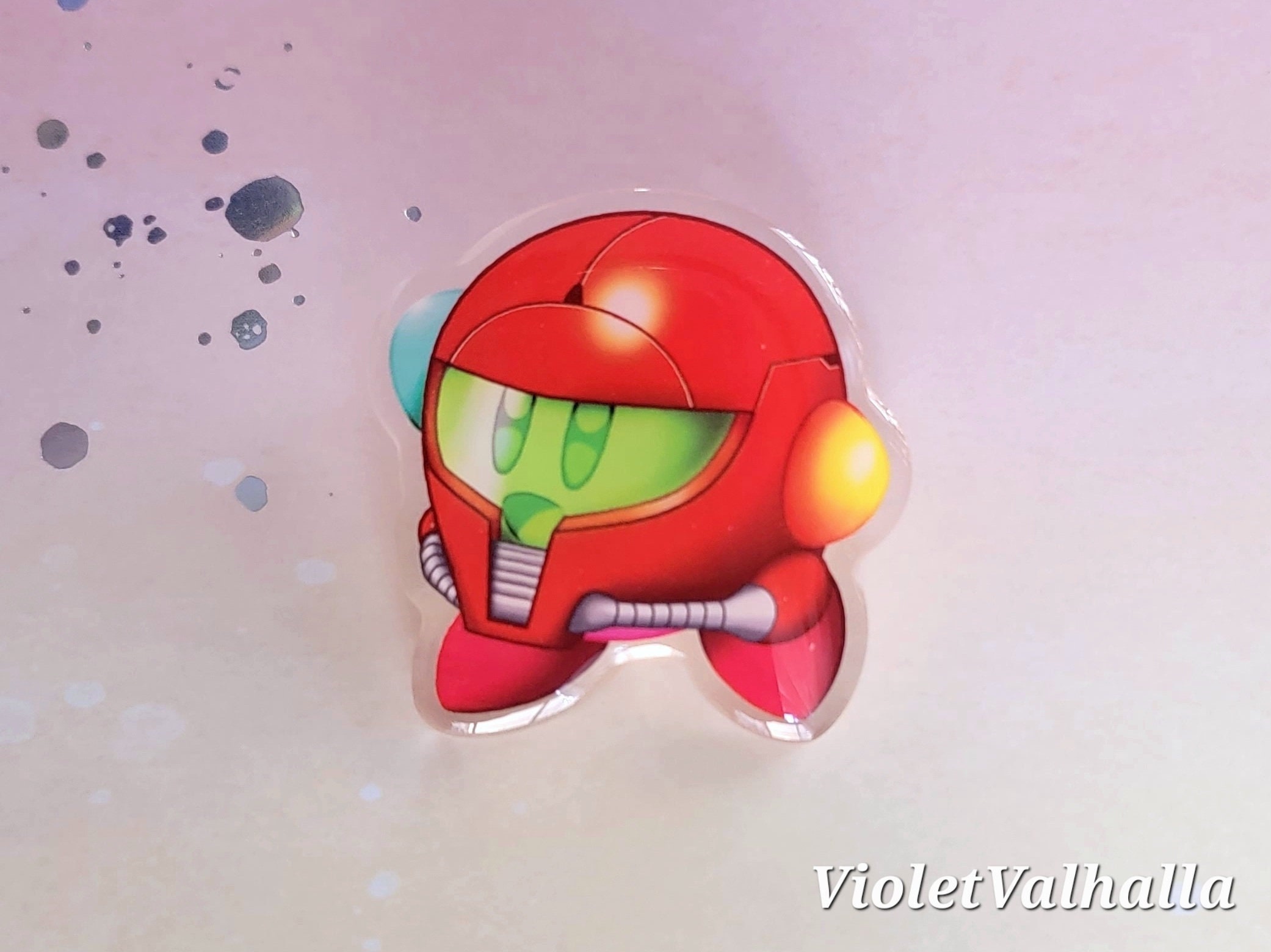 Metroid Samus Kirby Cute Emote Acrylic Pin - Etsy