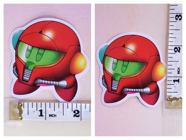 Metroid Samus Kirby Cute Emote Vinyl Sticker - Etsy