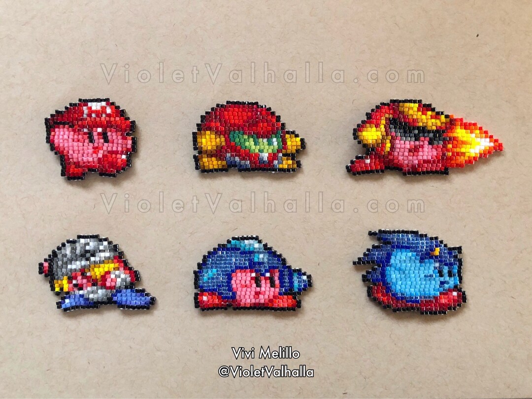Custom Kirby Hats Smash Bros. Pins / Charms - Etsy