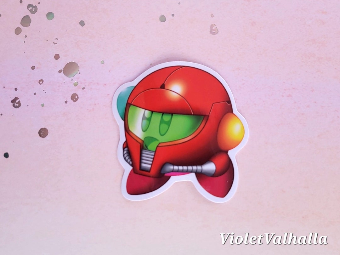 Metroid Samus Kirby Cute Emote Vinyl Sticker - Etsy
