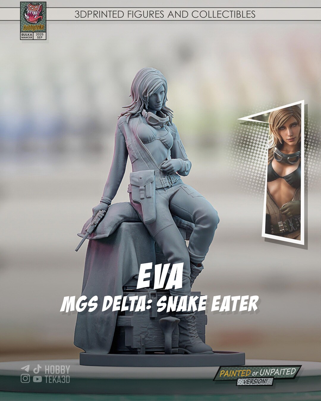 EVA (metal Gear Solid Delta: Snake Eater) – Figure 3D Printed Fan Art ...