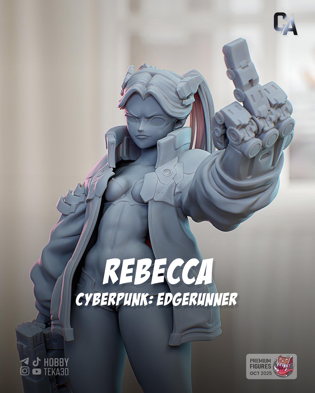 Rebecca (cyberpunk: Edgerunner) – Figure 3D Printed Fan Art | Painted ...