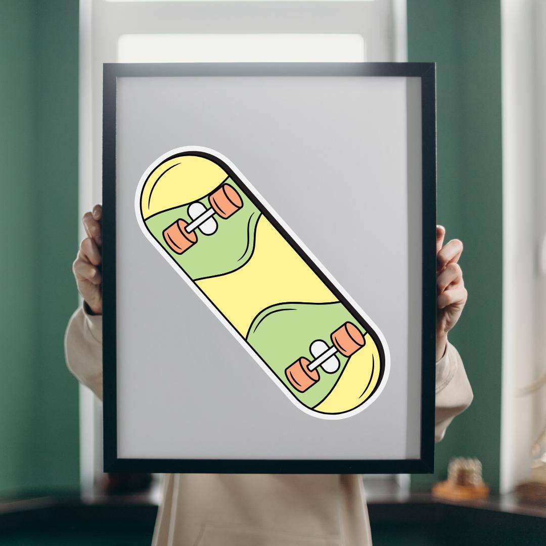 Skateboard SVG Cut File: Street Art Clipart (digital Download) - Etsy