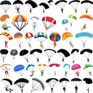 Parachute SVG Bundle, Skydivers Clipart (digital Download) - Etsy