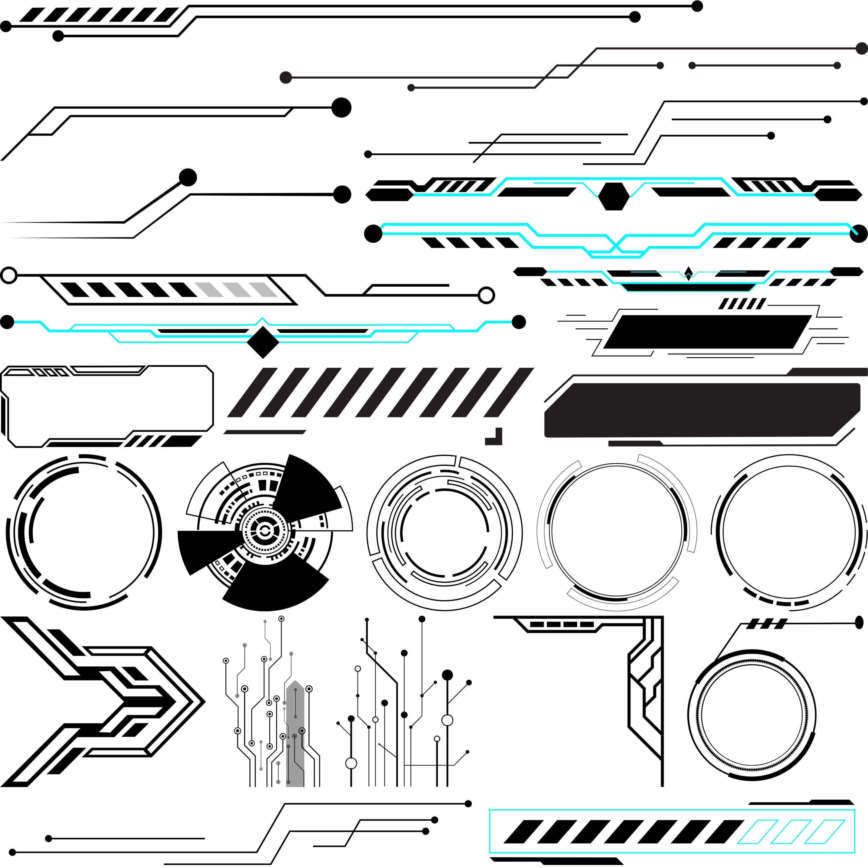 Cyberpunk Technology SVG Bundle: Futuristic Silhouette Vector Graphics ...