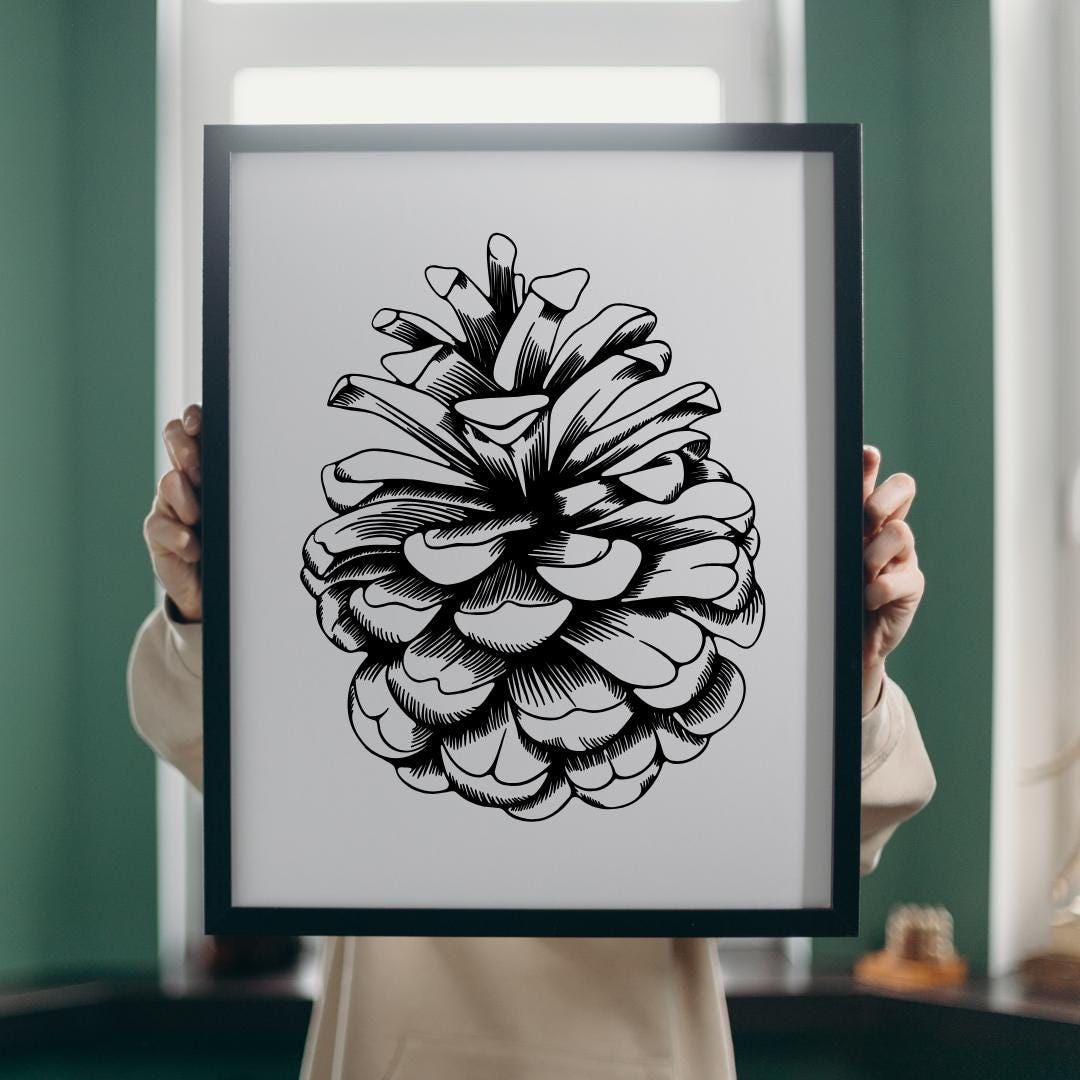 Pinecone Svg Bundle, Conifer Cone Decal, Autumn Plant Cut Files, Cone ...