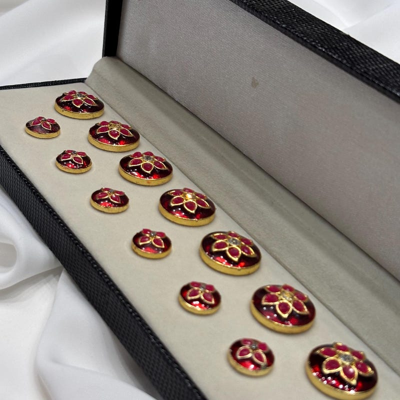 Red Sherwani Buttons - Etsy