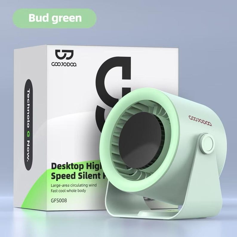 GOOJODOQ Quite Desk Fan High-speed 100 Speed Cooling Fan Adjustable ...