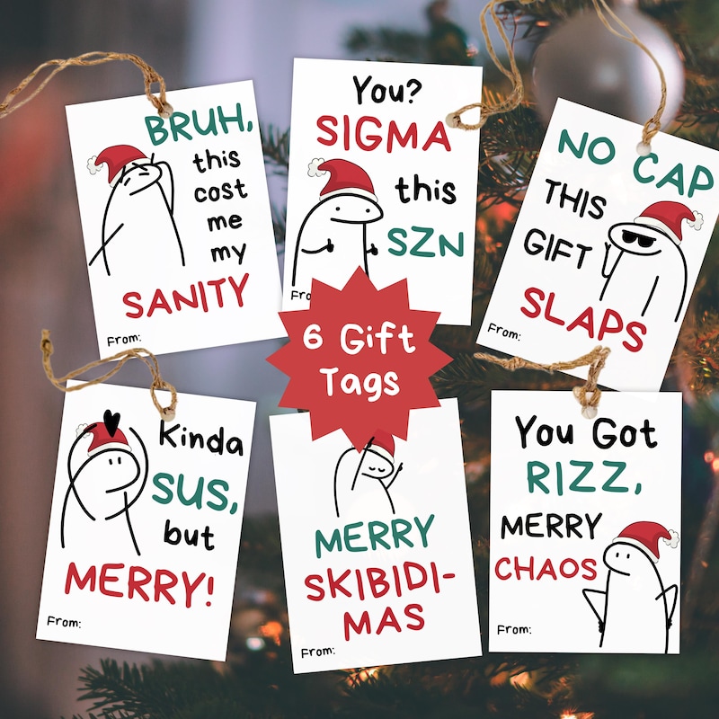Gen Z Christmas Tags - Etsy