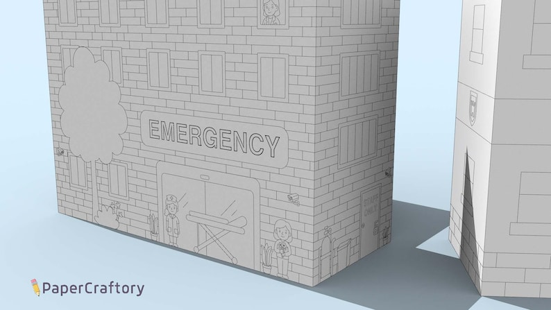 Printable Paper Craft for Kids, DIY Paper City Building Set (PDF ...