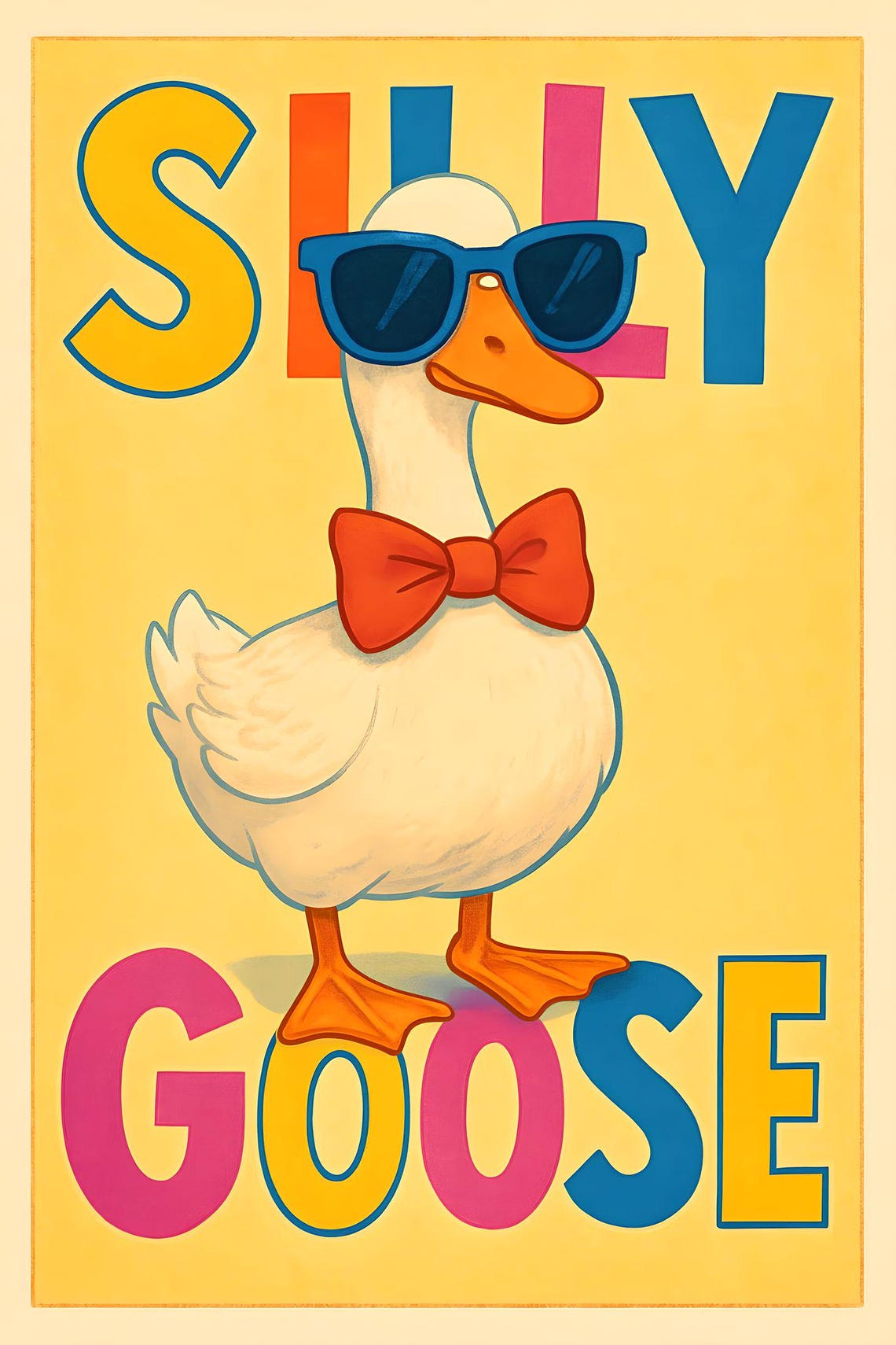 Goose, Animal Poste, Colourful, Fun Digital Prints, Home Décor, Kitchen ...