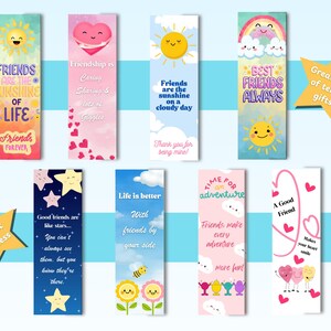 Printable Friendship Bookmarks for Kids | Positive Affirmations ...