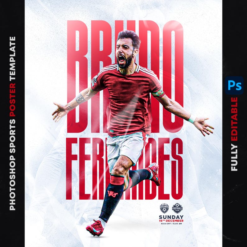 Editable Sports Poster Template PSD: Customizable Photoshop Design - Etsy