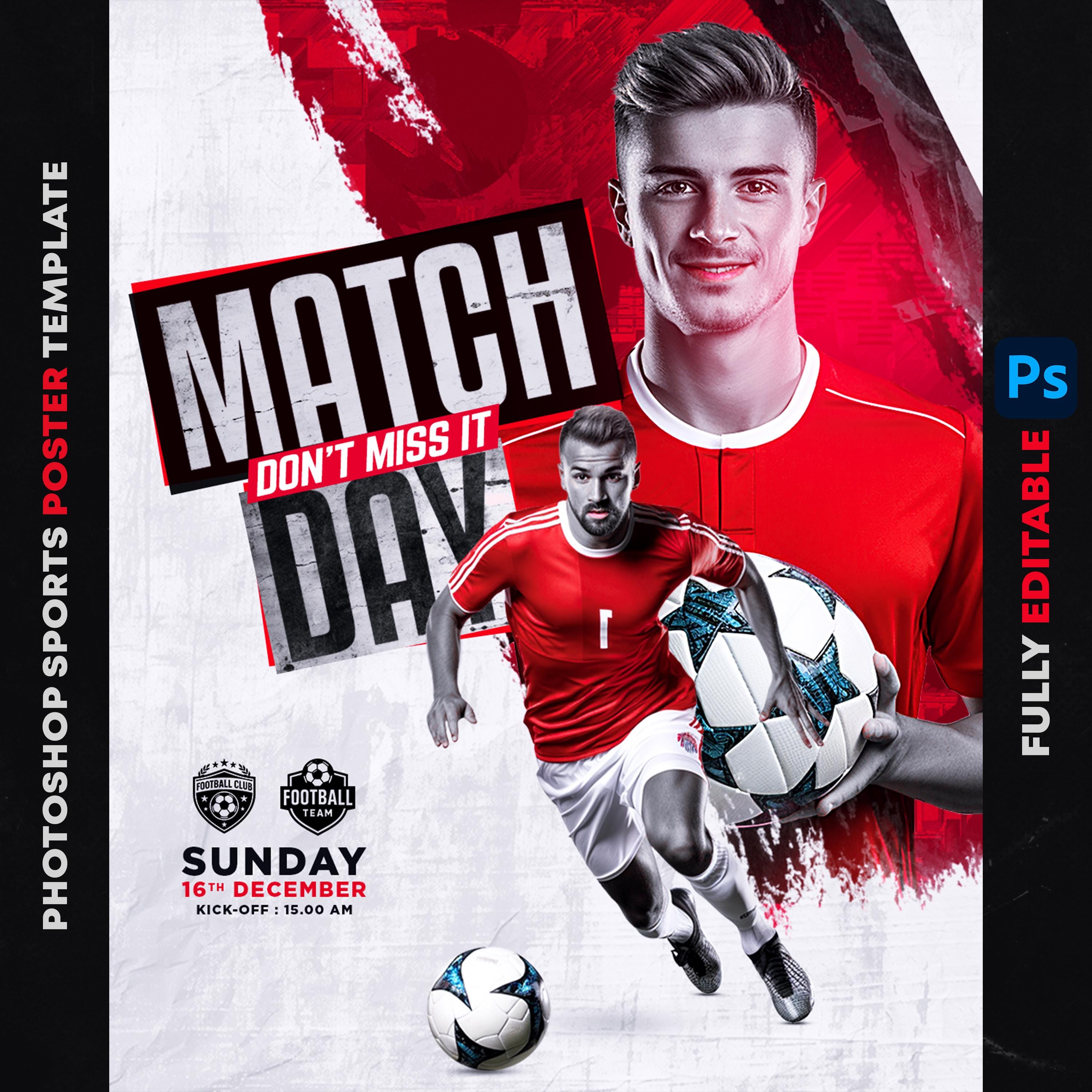 Editable Sports Poster Template PSD: Customizable Photoshop Design ...