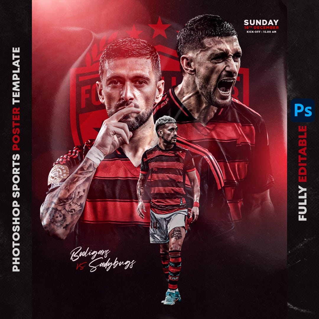 Editable Sports Design PSD - Photoshop Template - Sports Poster ...