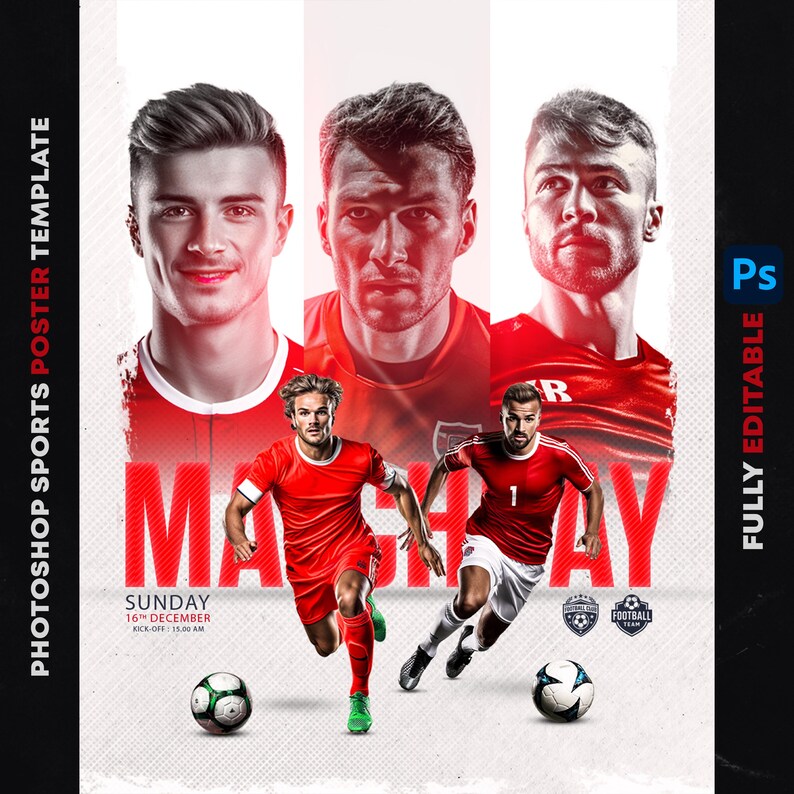 Editable Sports Poster Template PSD: Customizable Photoshop Design ...