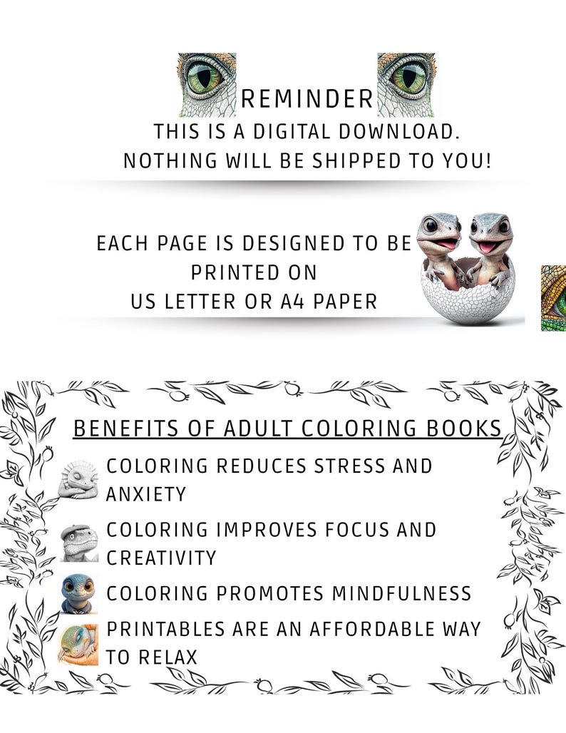 Stress Relief Coloring Dino Printables – 5 Mandala-like High Definition ...