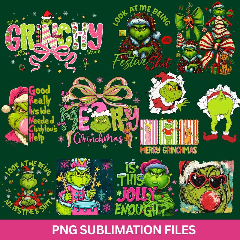 Preppy Grinch - Etsy