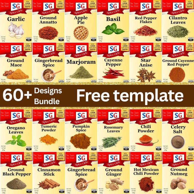 Spice Labels - Etsy
