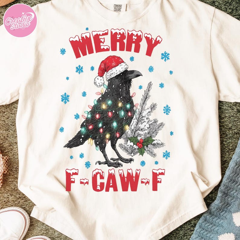 Funny Gothic Raven Bird Clipart PNG Bundle F-caw-f PNG Gothic Crow ...