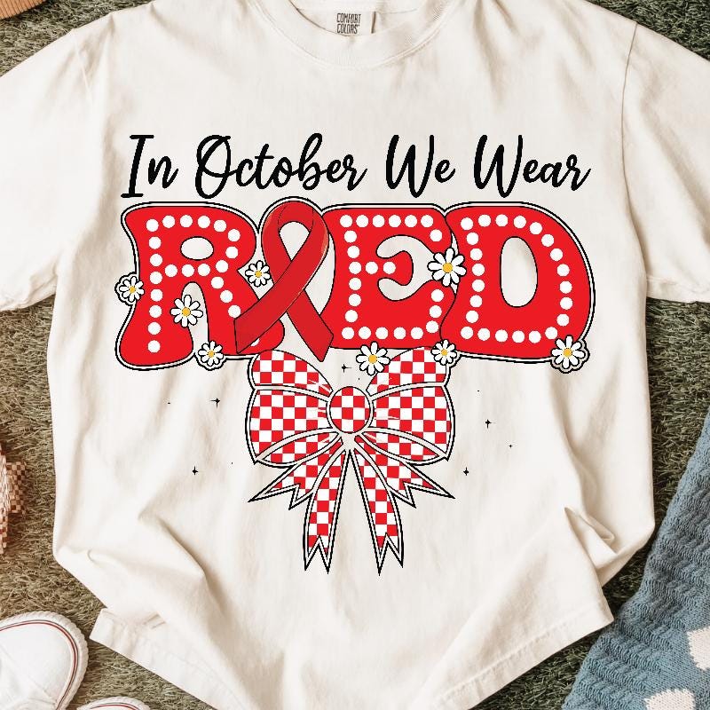 70 We Wear Red for Red Ribbon Week PNG Bundle Red Awareness Png Hiv ...