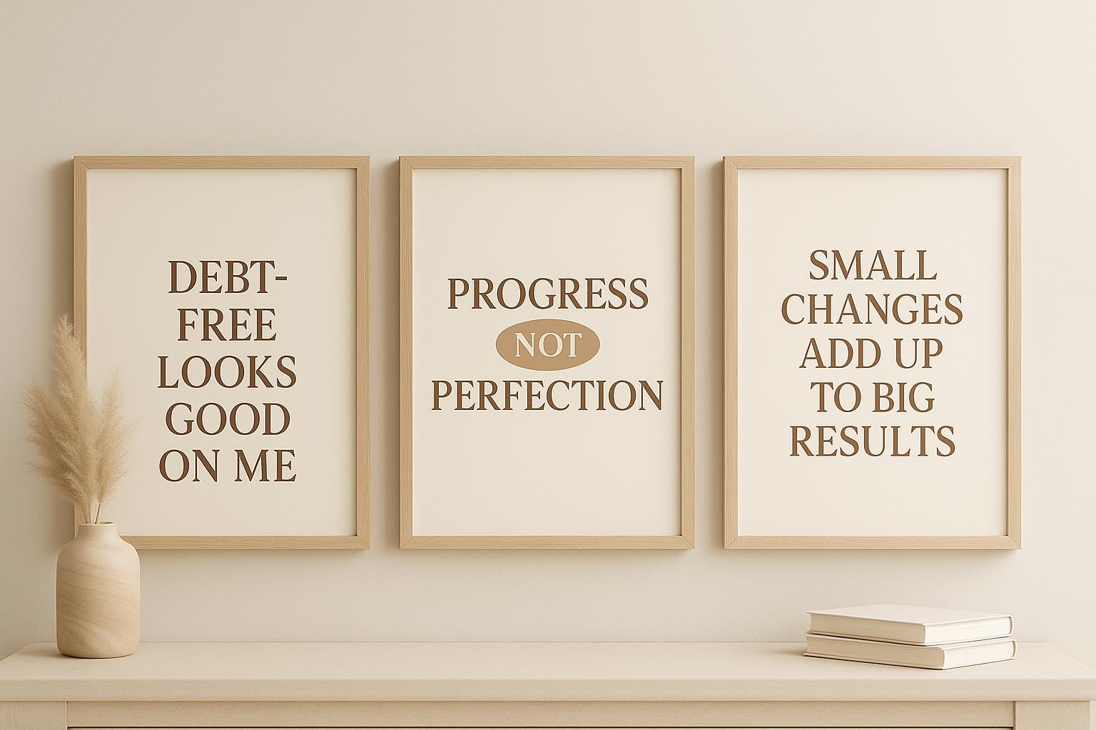 Debt-free Motivational Poster Set | Printable Wall Art Bundle ...