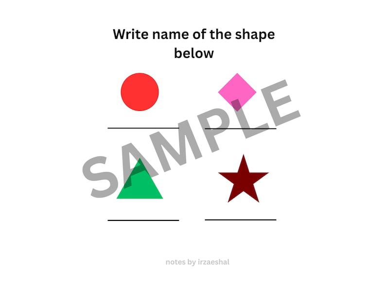 Toddler Shapes Activity Book | Tracing, Matching, Naming Worksheets ...