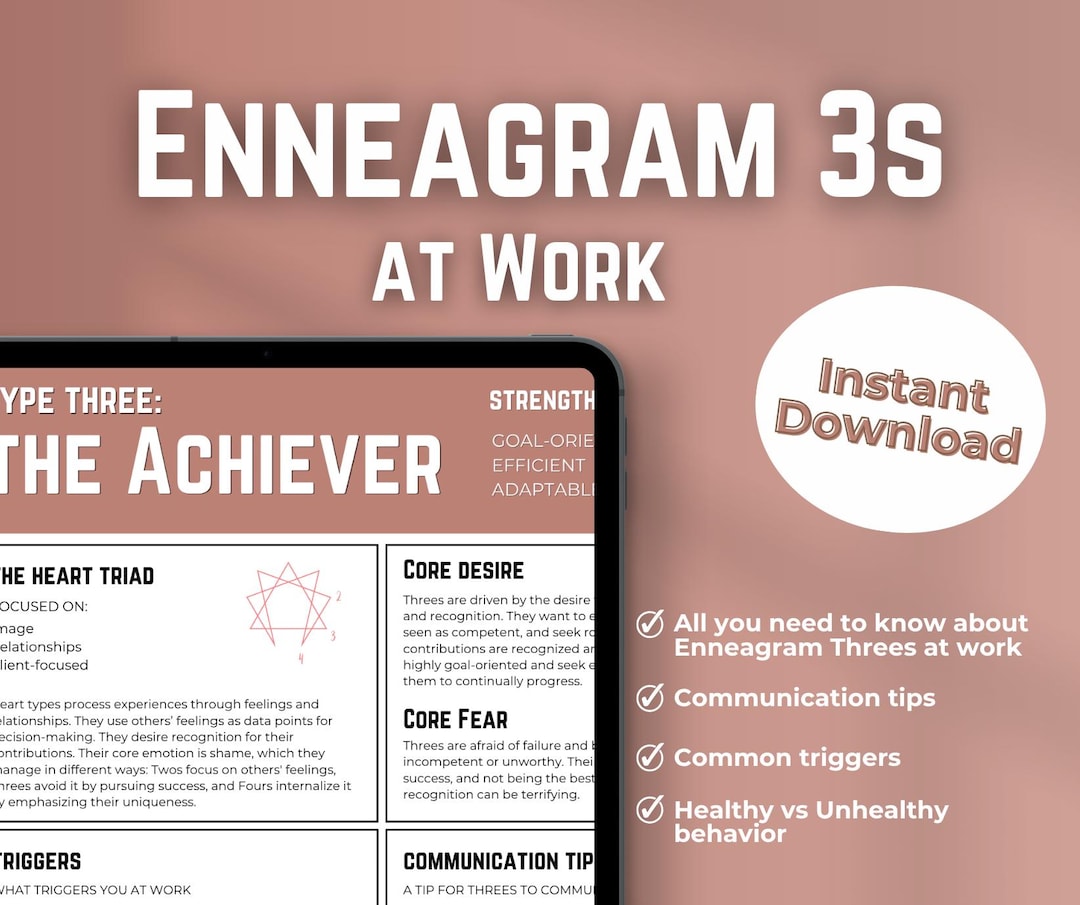 Enneagram Type Three at Work | Digital Download | Strengths, Triggers ...