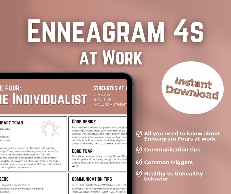 Enneagram Type Four at Work | Digital Download | Strengths, Triggers ...