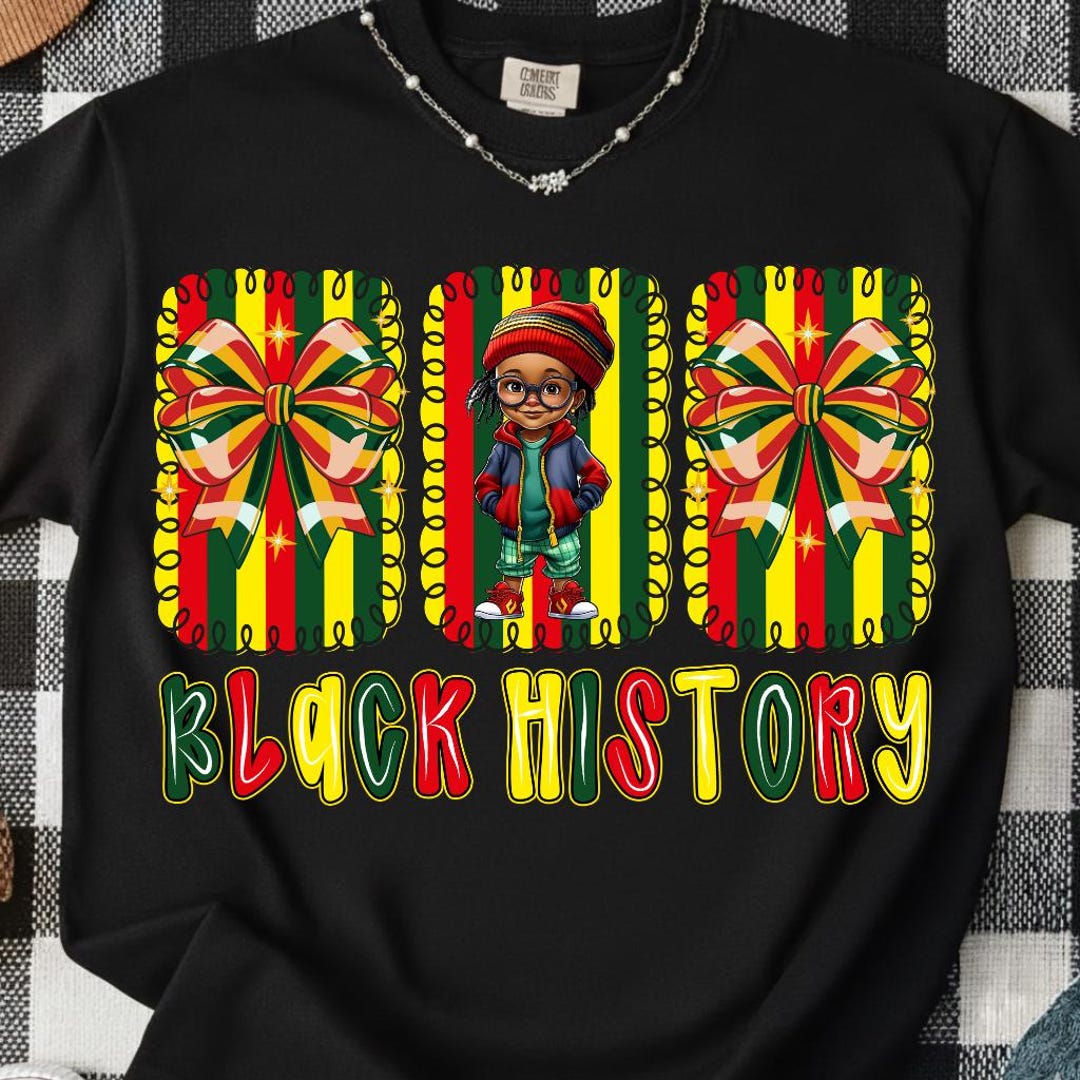 Black History With Rasta Colors PNG | Afrocentric Kid Illustration With ...