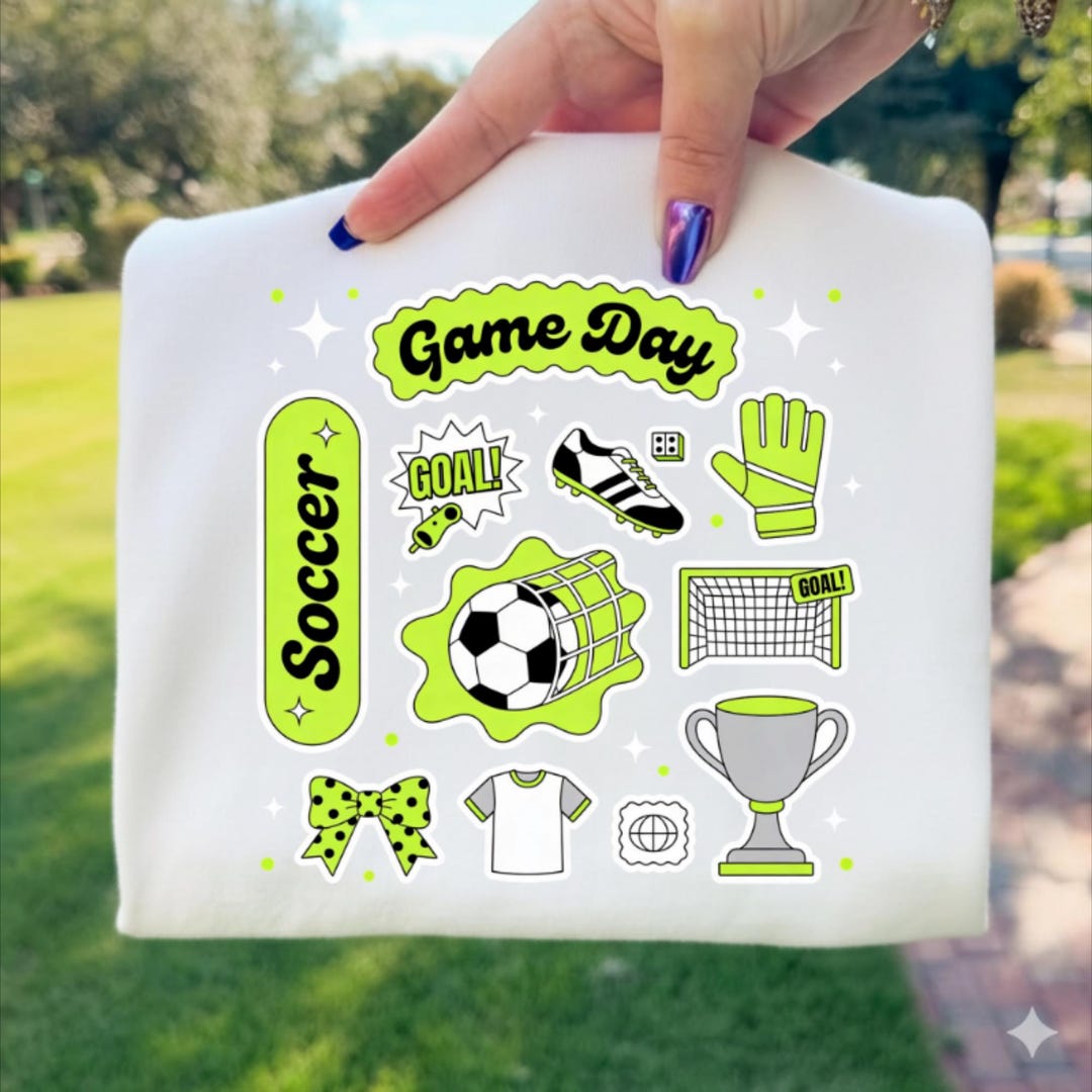 Preppy Soccer Game Day Png, Go Team Png, Soccer Game Day Png, Soccer ...