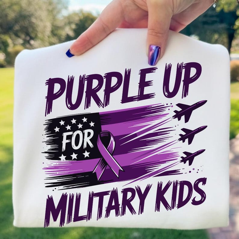 Military Child PNG Bundle | Purple up Month of the Military Child ...